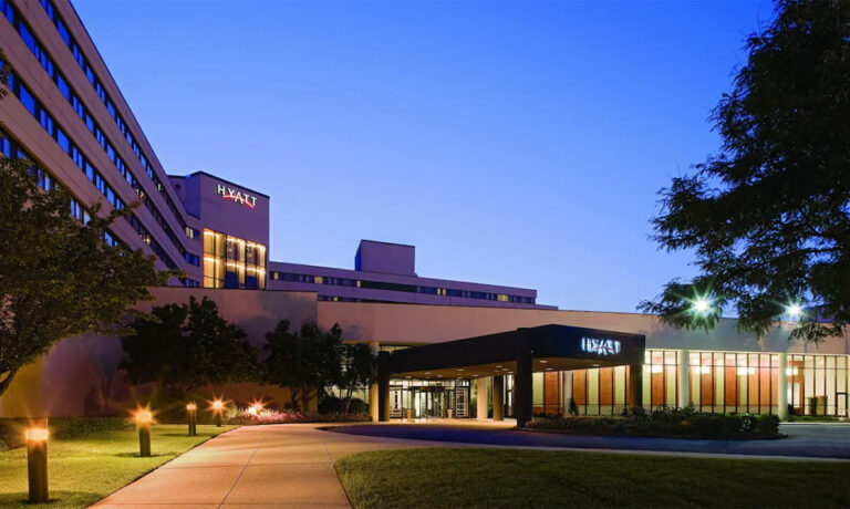 Hyatt Hotel exterior – Liberty Swing Dance Championships